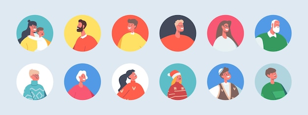 Vibrant Collection of Diverse Character Avatars | Jiffy Designs