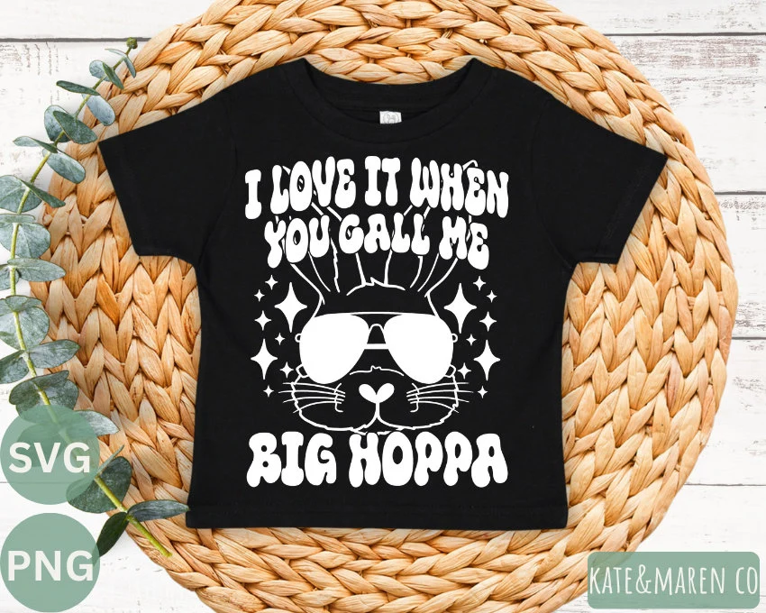 'I Love It When You Call Me Big Hoppa' Funky Retro Typography with Cool ...