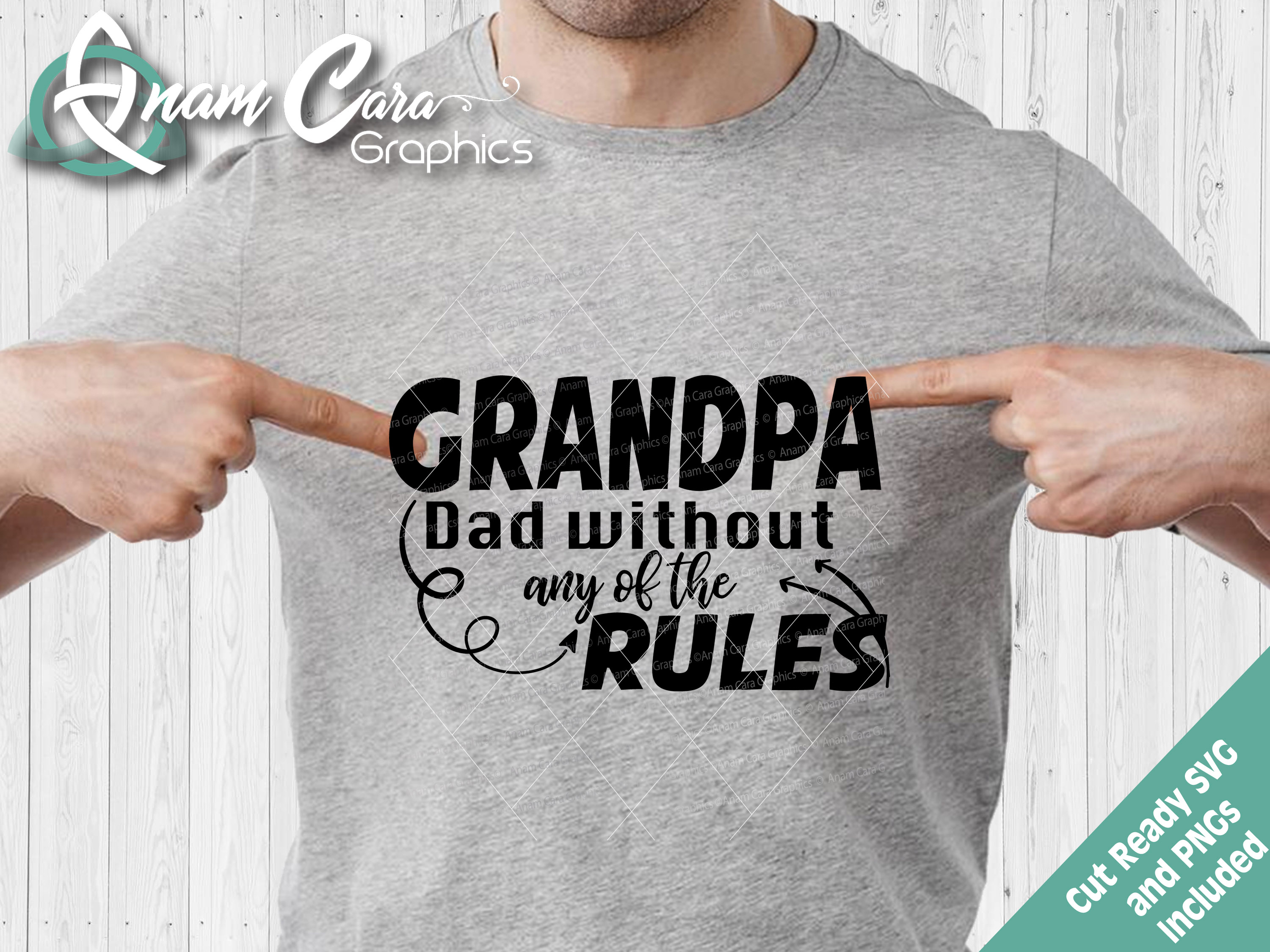 'Grandpa' Bold Typography Design with Playful Definition and Arrows ...