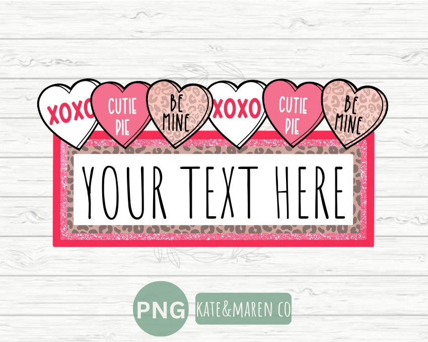 'XOXO' and 'Cute' Hearts Frame a Playful Pink Leopard Print Border ...