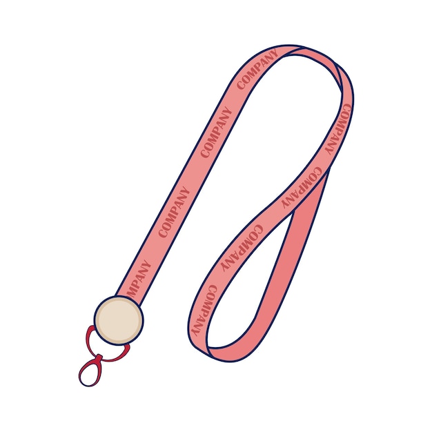 Vibrant Pink Lanyard with Circular Clasp and Text | Jiffy Designs