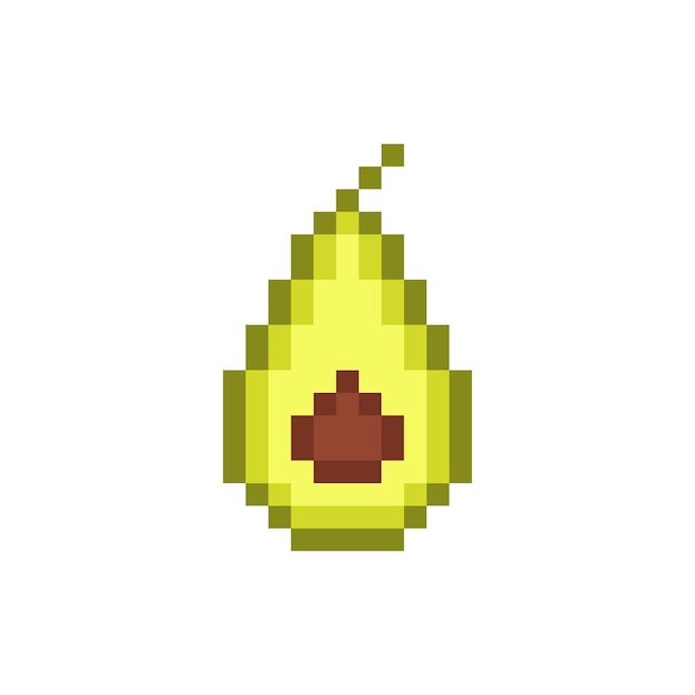 Vibrant Pixel Art Avocado: A Delightful Digital Delight | Jiffy Designs