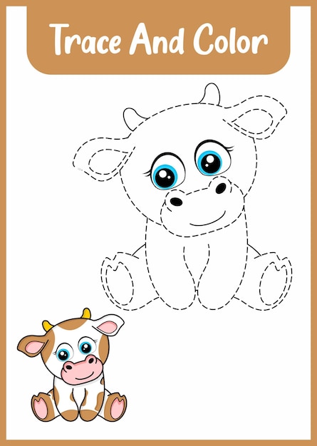 Adorable Cow and Puppy Tracing Activity for Kids | Jiffy Designs