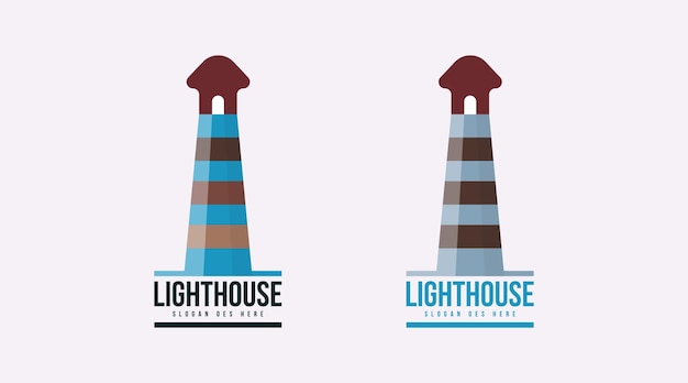 Vibrant Lighthouse Emblem Collection with Striped Design | Jiffy Designs