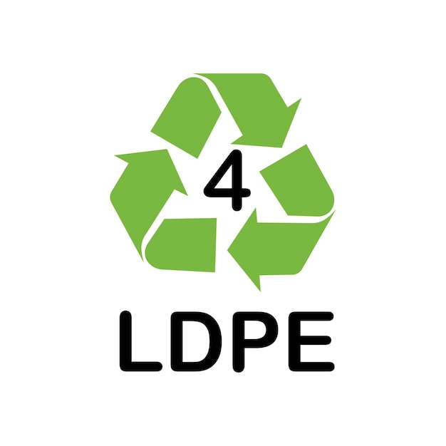 Vibrant Recycling Symbol with Prominent LDPE Number | Jiffy Designs