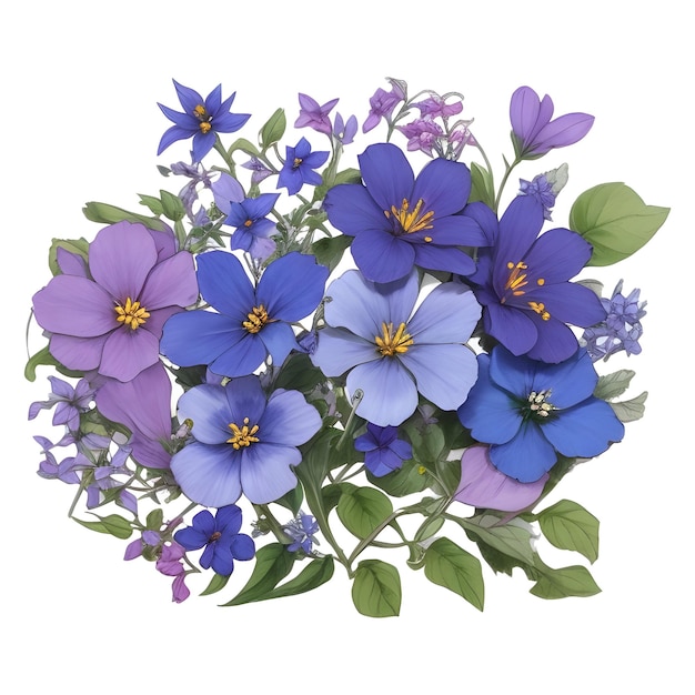 Vibrant Bouquet of Beautiful Blue and Purple Flowers | Jiffy Designs
