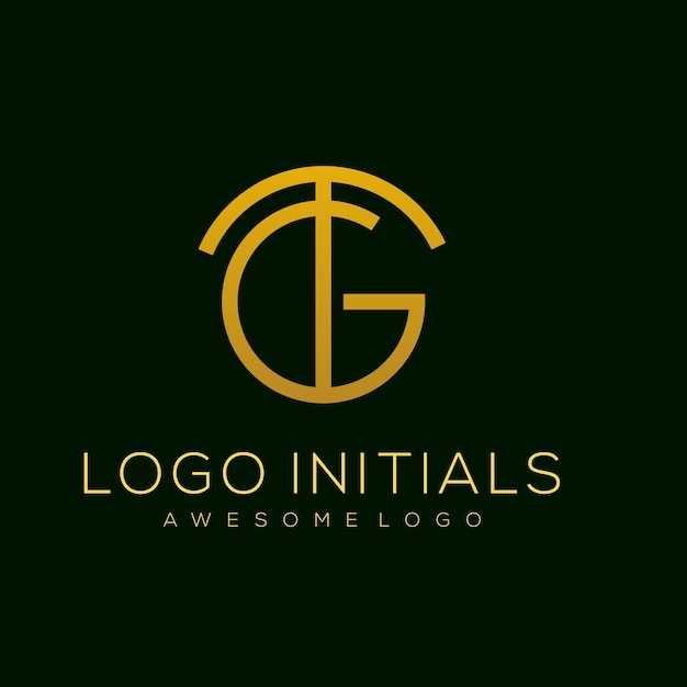 Elegant Golden Monogram Initials on Sleek Dark Background | Jiffy Designs