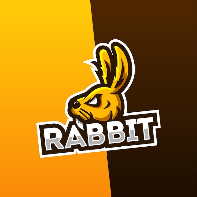 Fierce Rabbit Mascot Logo with Bold Typography | Jiffy Designs