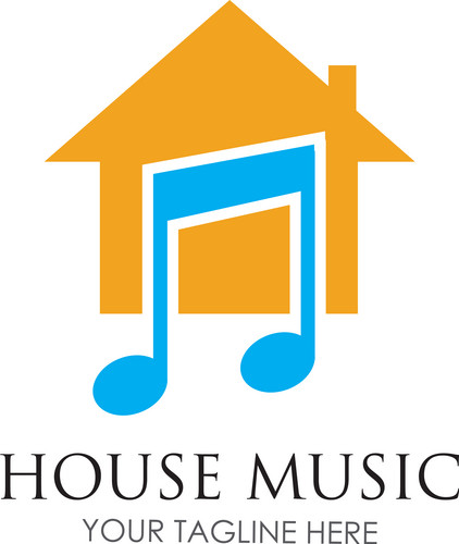 House Music Logo Images Illustration Design Template | Jiffy Designs