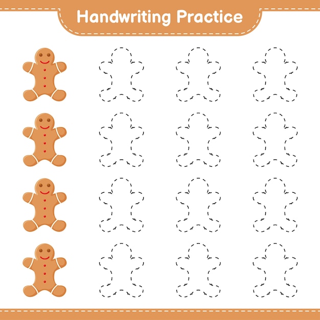 Delightful Gingerbread Cookie Collection for Handwriting Practice ...