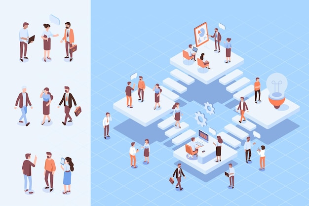Diverse Group of People Interacting in Interconnected Spaces | Jiffy ...