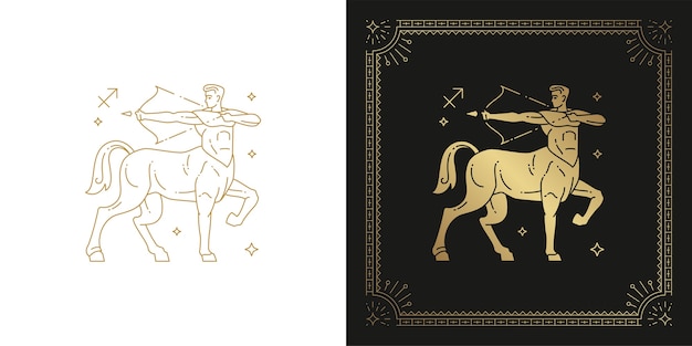 Mythical Centaur Warrior in Ornate Golden Frame | Jiffy Designs