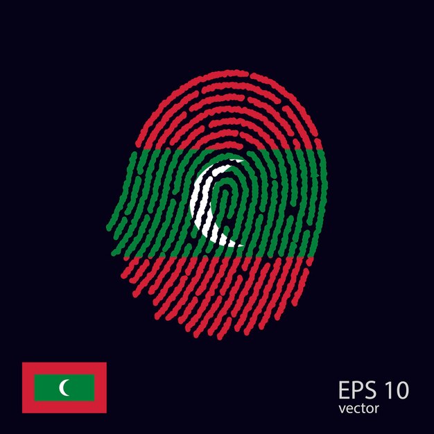 Vibrant Fingerprint Flag Motif in Striking Colors | Jiffy Designs