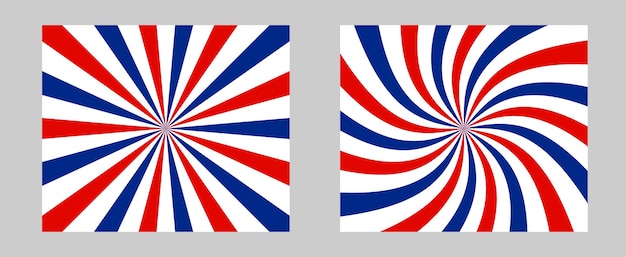 Vibrant Patriotic Spiral Burst Graphic Design Collection | Jiffy Designs