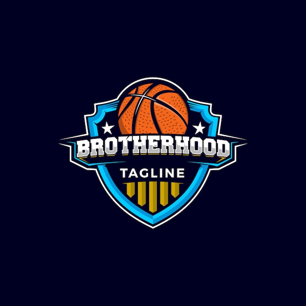 Vibrant Basketball Brotherhood Logo with Striking Tagline | Jiffy Designs