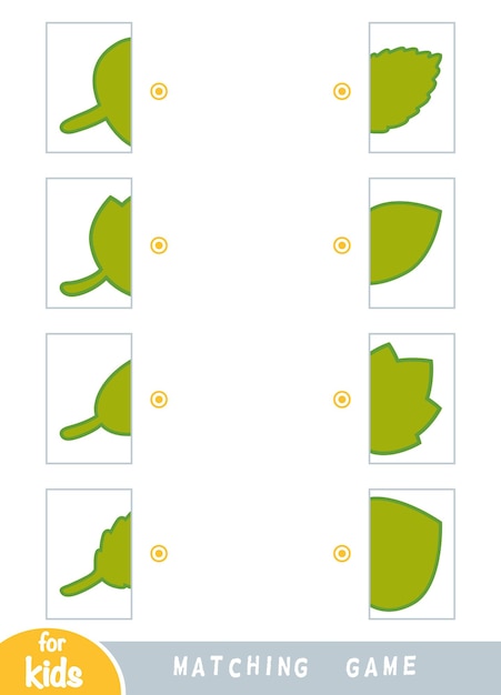 Vibrant Green Leaf Matching Game for Kids' Learning | Jiffy Designs