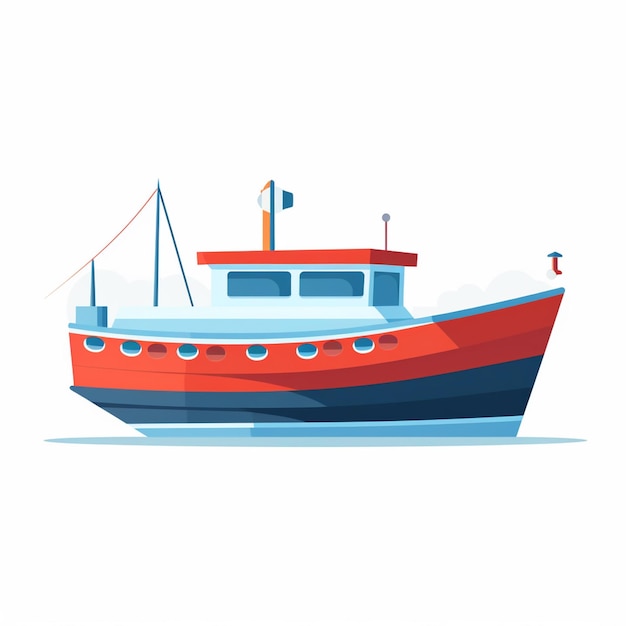 Vibrant Red Fishing Boat with Streamlined Design | Jiffy Designs