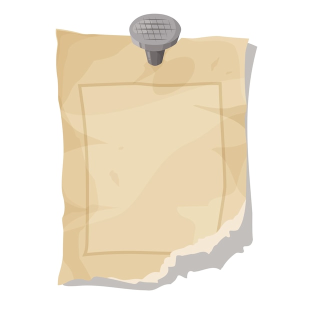 Crumpled paper note with thumbtack, simple minimalist design | Jiffy ...