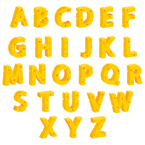 Cheese Decorative Letters | Jiffy Designs