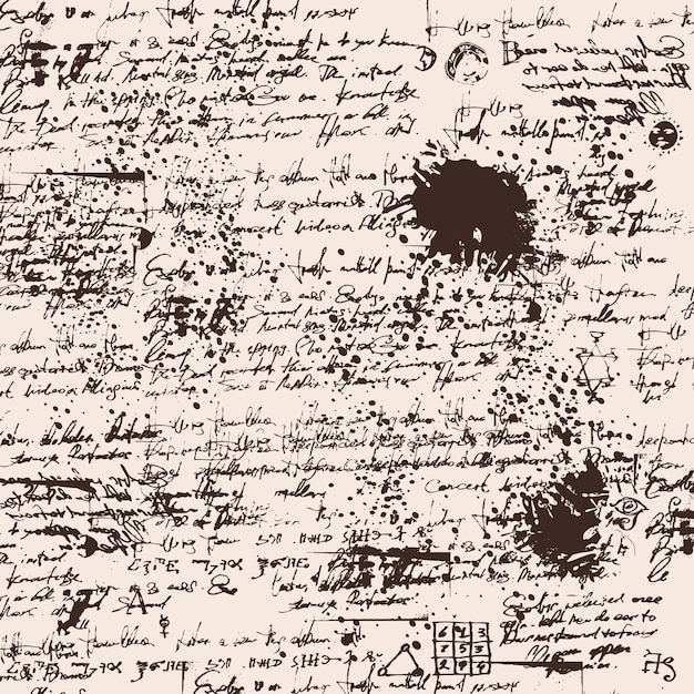 Intricate Handwritten Manuscript with Ink Blots and Scribbles | Jiffy ...