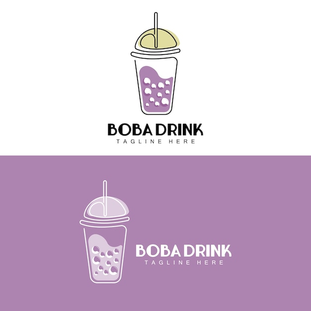 Refreshing Bubble Tea Delight: Boba Drink Logo Design | Jiffy Designs