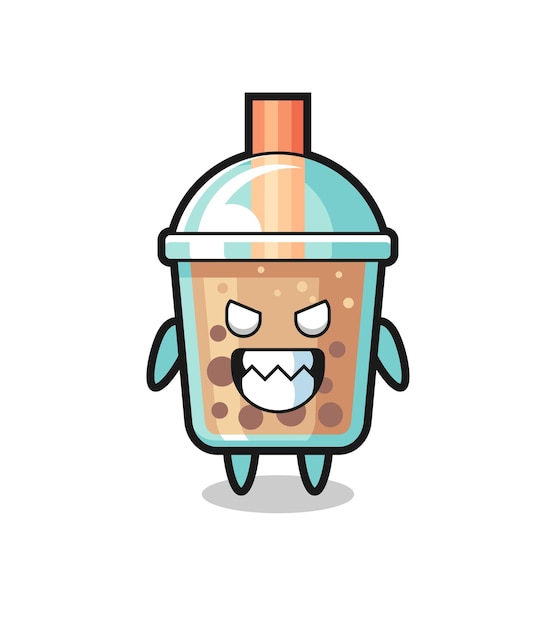 Adorable Bubble Tea Mascot with Fierce Expression | Jiffy Designs