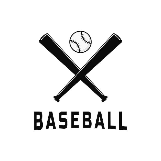 Iconic Crossed Baseball Bats and Ball Emblem | Jiffy Designs