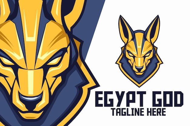 Majestic Egyptian God Emblem with Fierce Jackal Mascot | Jiffy Designs