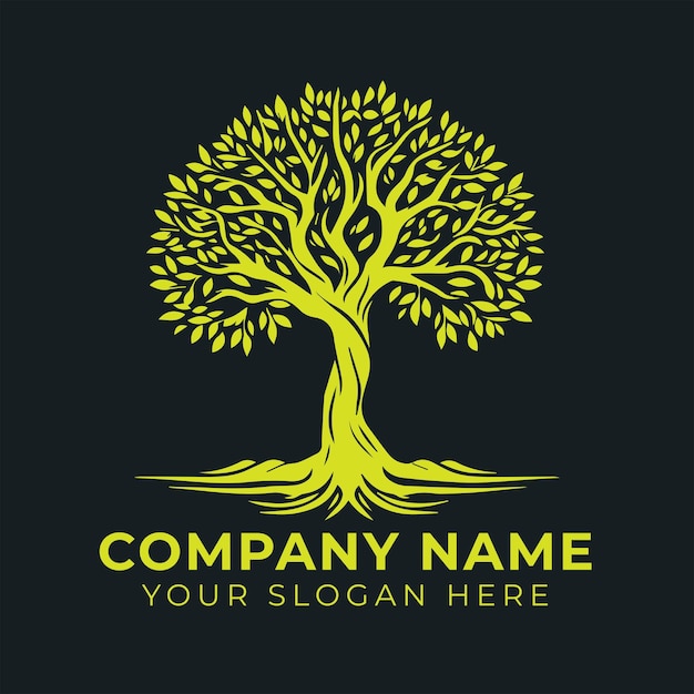 Vibrant Tree Logo with Company Name and Slogan | Jiffy Designs