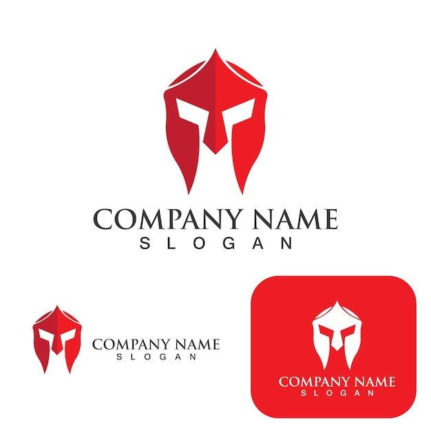 Powerful Spartan Helmet Emblem in Bold Red Design | Jiffy Designs