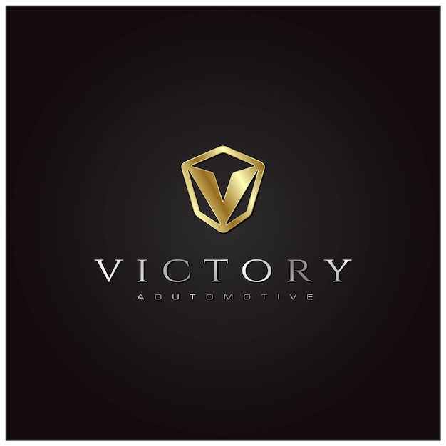 Majestic Golden Shield Emblem with Elegant Victory Lettering | Jiffy ...
