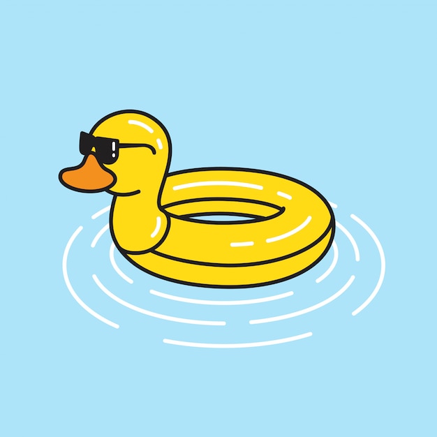 Cheerful Inflatable Duck Floats on Serene Waters | Jiffy Designs