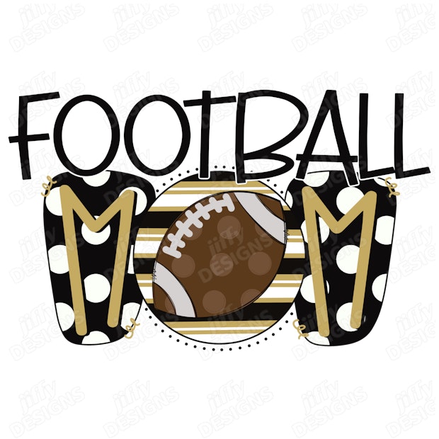 'Football Mom' Bold Typography with Playful Graphic Elements | Jiffy ...