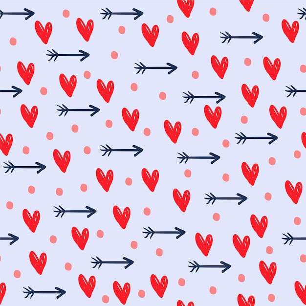 Whimsical Hearts and Arrows Pattern | Jiffy Designs