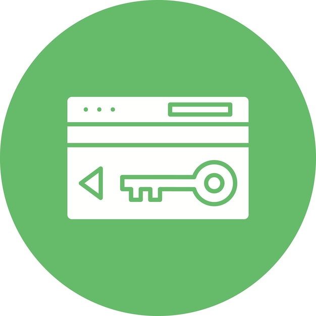 Secure Access Key Icon on Green Circle | Jiffy Designs