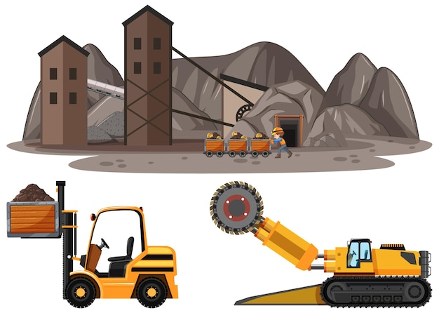 Vibrant Industrial Landscape with Heavy Machinery | Jiffy Designs