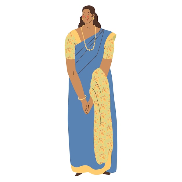 Vibrant Sari-Clad Woman in Striking Pose | Jiffy Designs