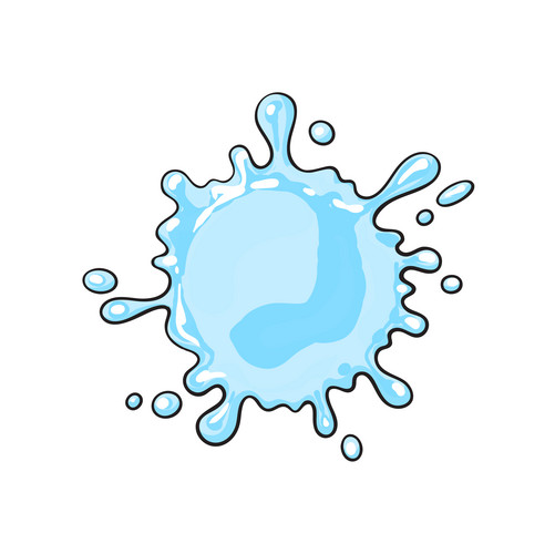 Vector Water Drop, Blot Cartoon. Isolated Illustration On A White ...