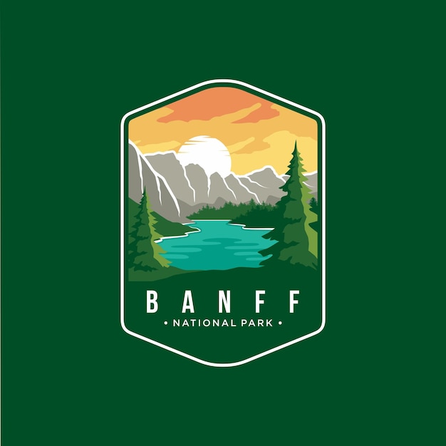 Stunning Landscape Illustration of Banff National Park | Jiffy Designs