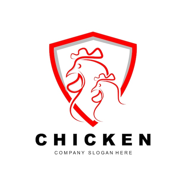Vibrant Chicken Emblem with Elegant Silhouette | Jiffy Designs