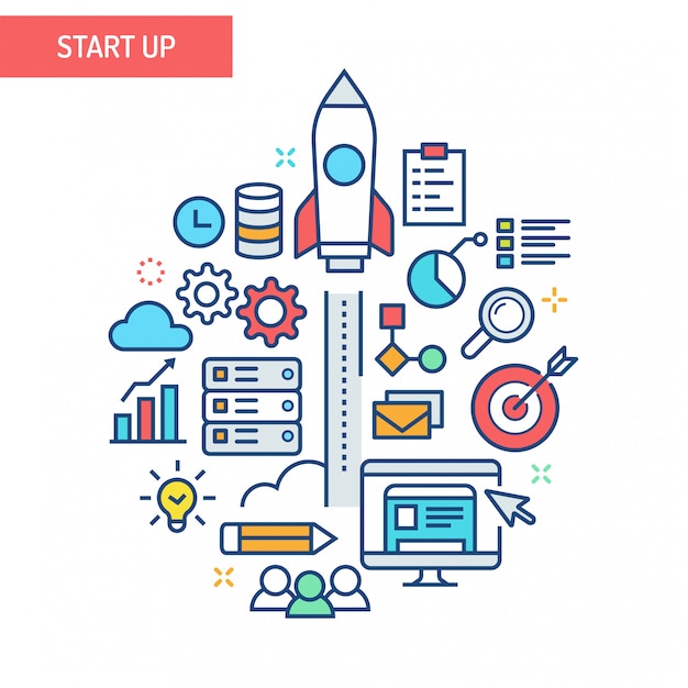 Vibrant Startup Symbols Showcase Innovation and Growth | Jiffy Designs