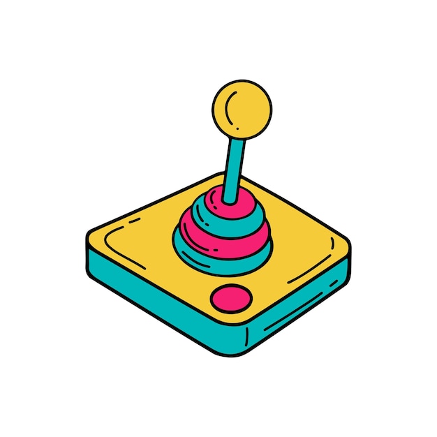 Vibrant Retro Joystick: A Nostalgic Gaming Icon | Jiffy Designs
