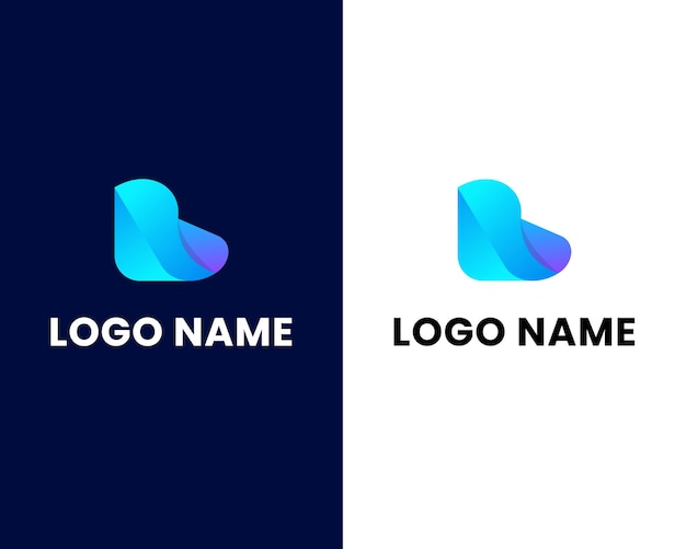 Vibrant Blue Gradient Logo Design | Jiffy Designs