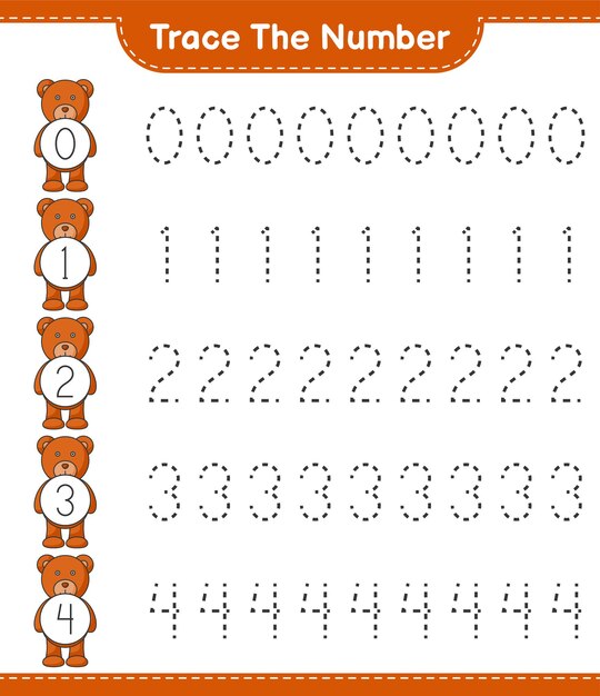 Adorable Bear Tracing Numbers for Early Learning | Jiffy Designs