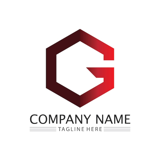 Striking Hexagonal G Logo with Bold Red Accents | Jiffy Designs