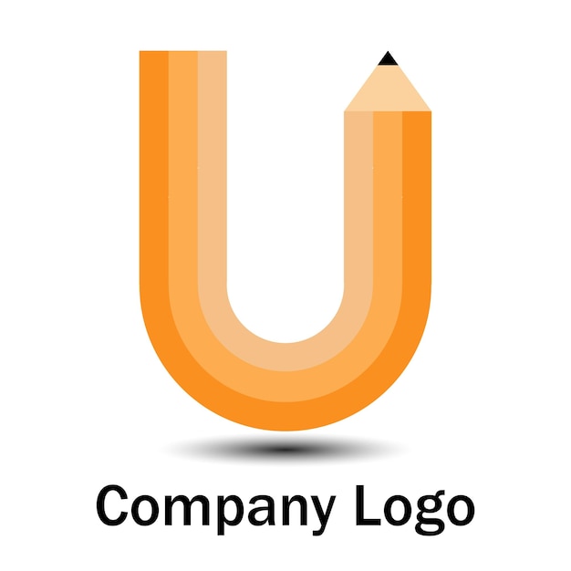 Vibrant Orange U-Shaped Logo with Minimalist Design | Jiffy Designs