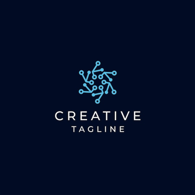 Vibrant Interconnected Nodes: A Dynamic Logo Design | Jiffy Designs