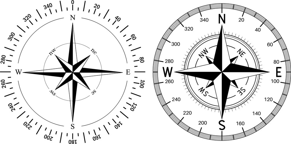 Compass Windrose. Vector Illustration Isolated On White Background ...