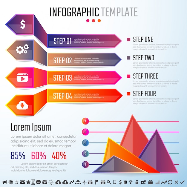 Vibrant Infographic with Geometric Shapes and Percentage Data | Jiffy ...