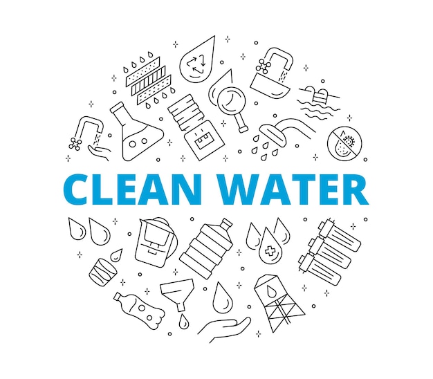Diverse Icons Celebrating the Importance of Clean Water | Jiffy Designs